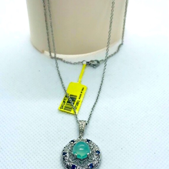 Karis | Jewelry | Silver Filigree Round Karis Pendant With Synthetic ...